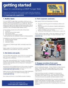 Getting started | CROP Hunger Walk Resources